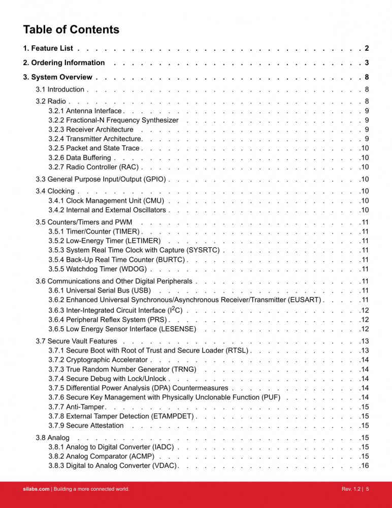 EFR32FG25 technical document page 5