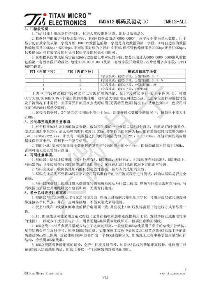 TM512AL1 datasheet page 6