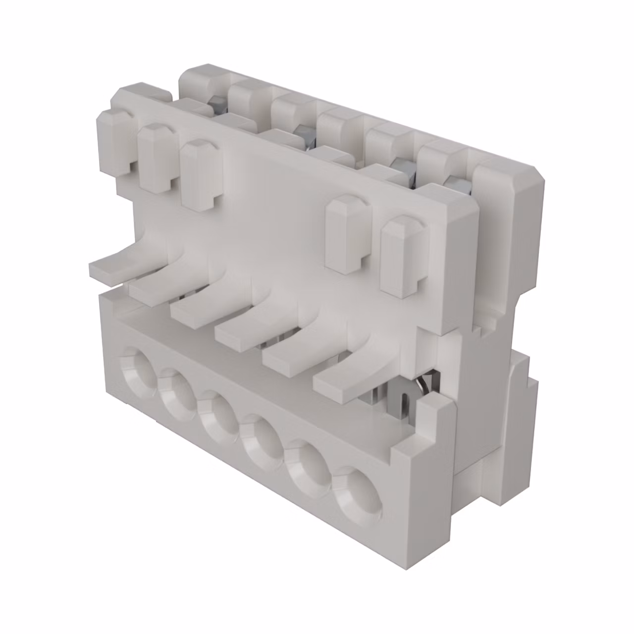 Appli-Mate RAST 2.5 IDT Housing, 2.50mm Pitch, Direct/Indirect, Female, 6 Circuits, Position Keys D and E Removed, Voided Circuits 2 and 4, Green Color Stripe for sale