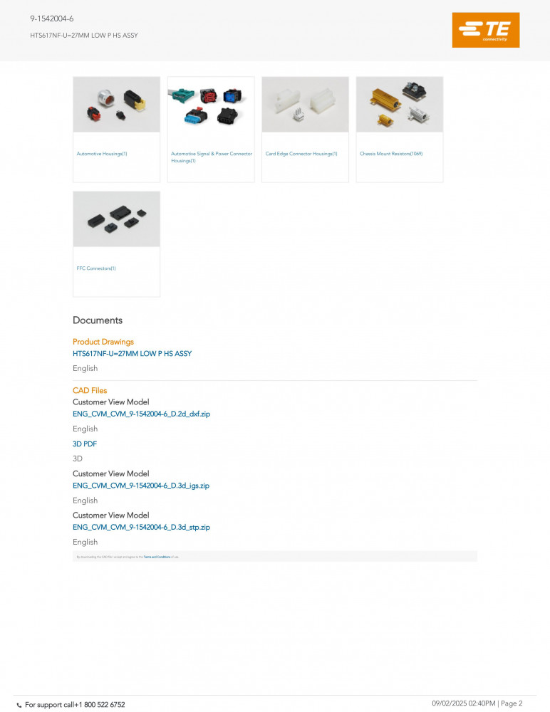 Product document image 2 for model 9-1542004-6