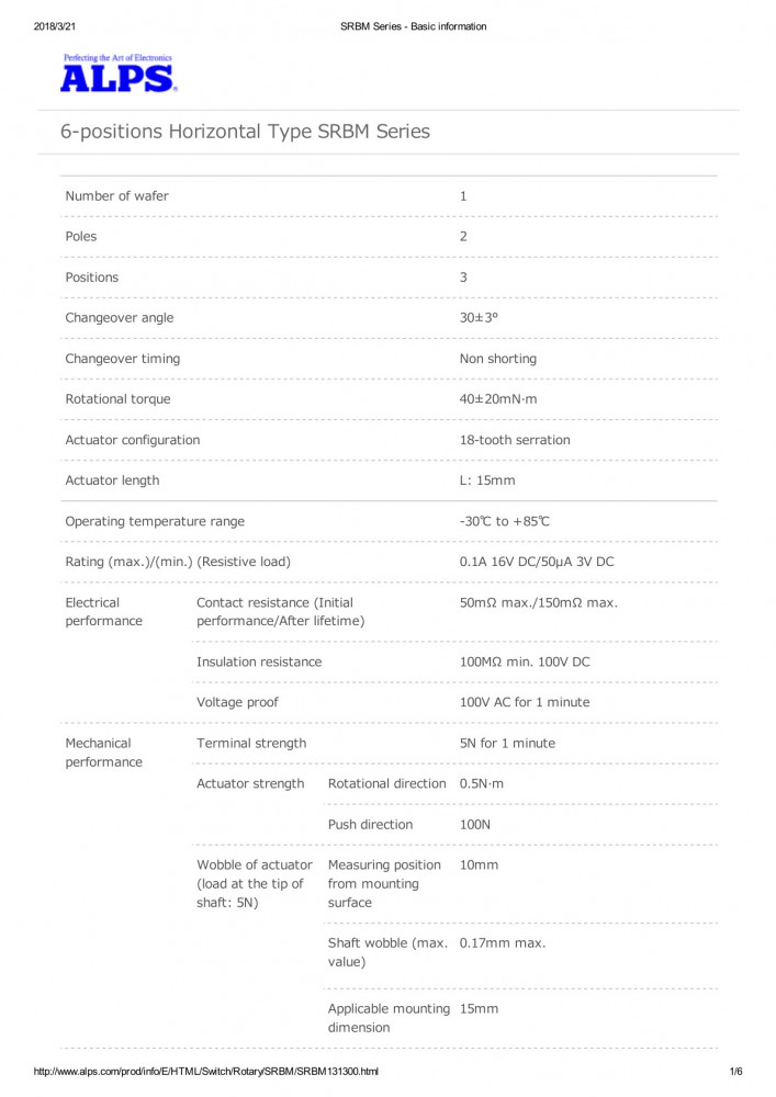 SRBM131300 technical document page 1