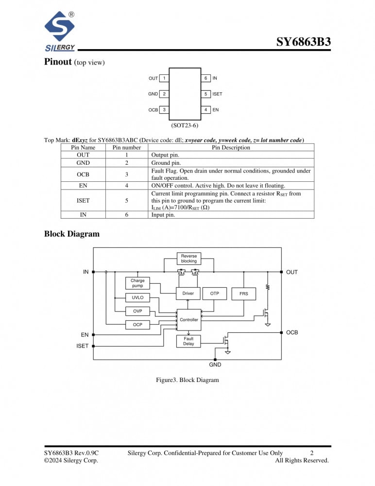 SY6863B3ABC datasheet page 2