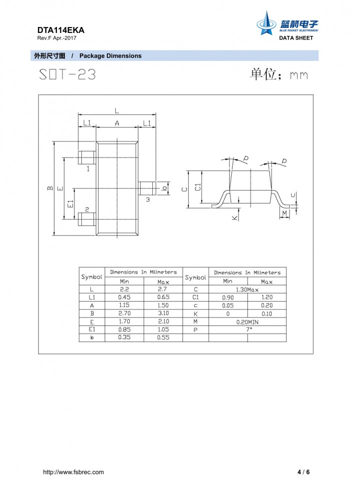 DTA114EKA datasheet page 4