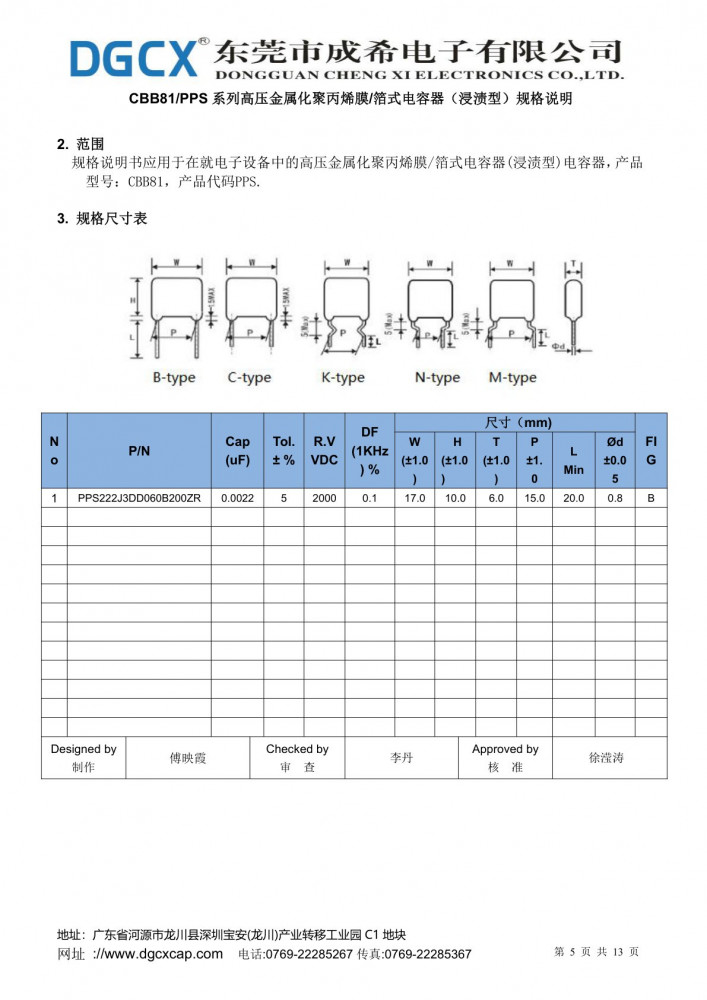 DGCX PPS specification page 5
