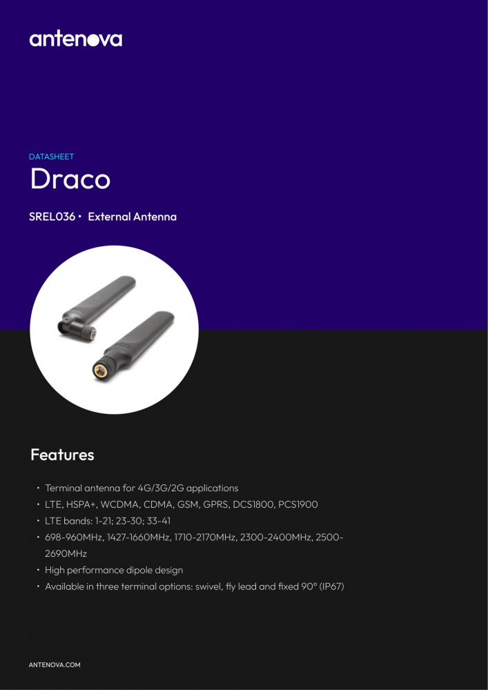 Draco datasheet page 1