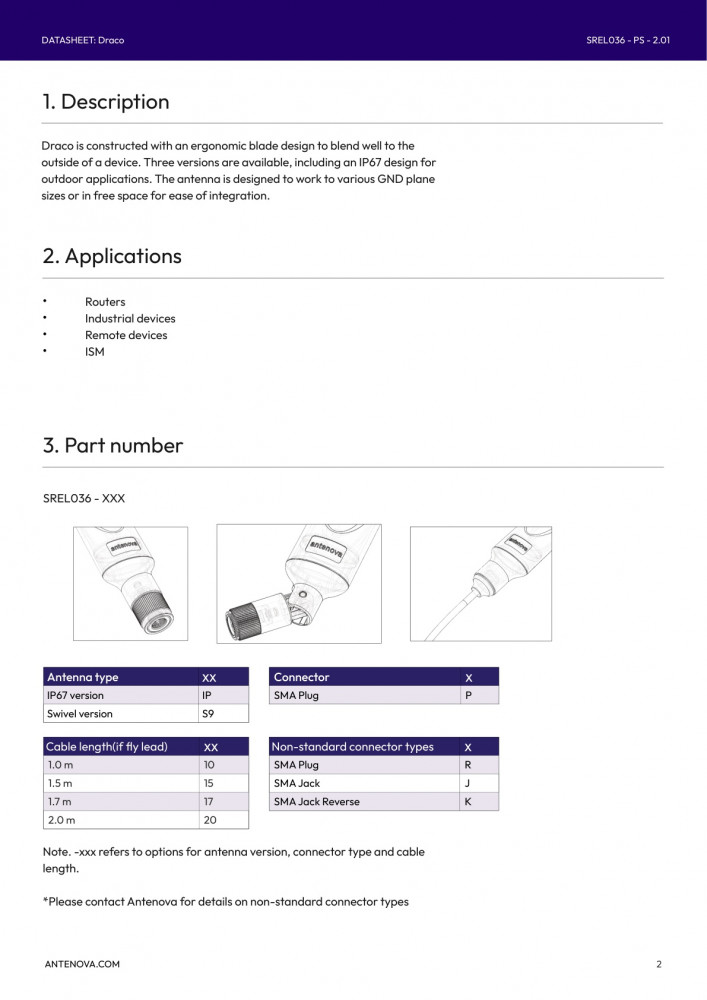 Draco datasheet page 2