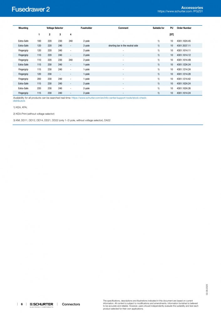 SCHURTER 4301.1407 technical document page 6