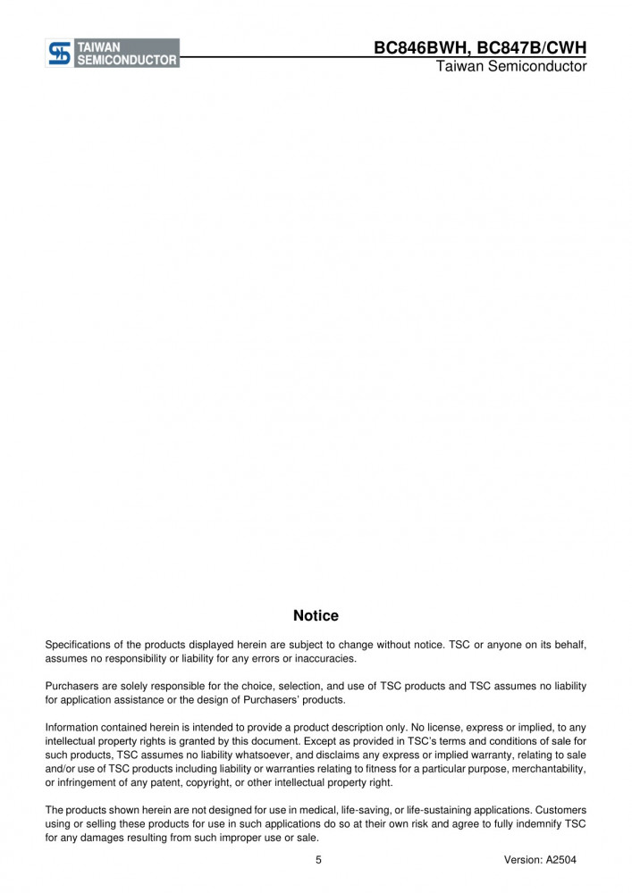 BC847BWH datasheet page 5