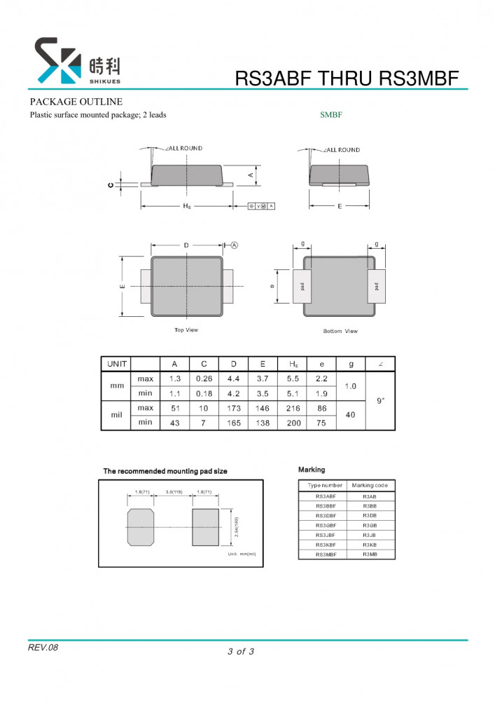 RS3MBF datasheet page 3