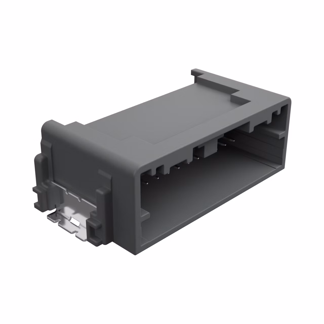 Mini50 Unsealed Header, UL 94 HB, Right-Angle, SMT, Dual Row, 20 Circuits, Tin (Sn) Plating, Polarization Option B, Gray, Tube for sale