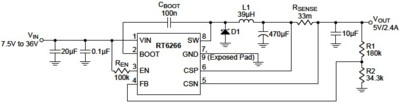 RT2659 - 6A, 6V, Synchronous Step-Down Converter with REFIN