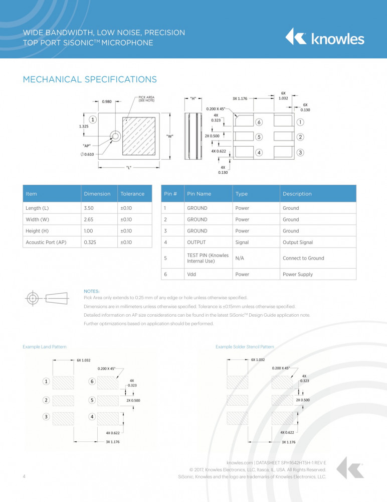 SPH1642HT5H-1 datasheet page 4