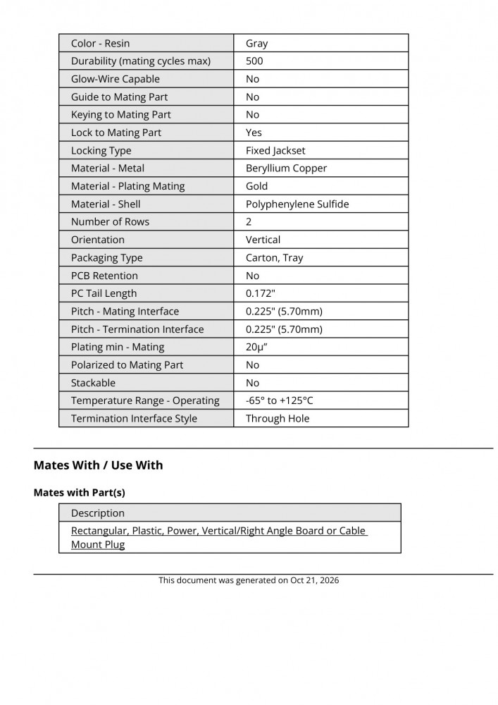 PA10SD11J-D01 technical document page 2