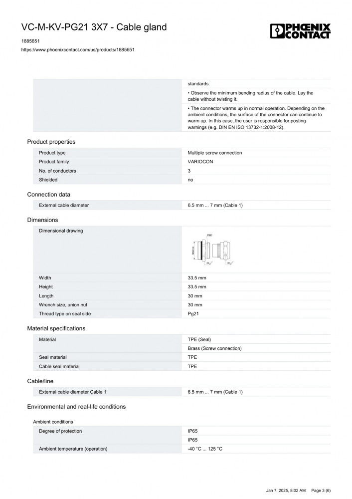 Phoenix Contact 1885651 technical document page 3