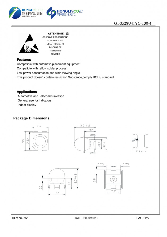 GT-3528U41YC-T30-4 datasheet page 2