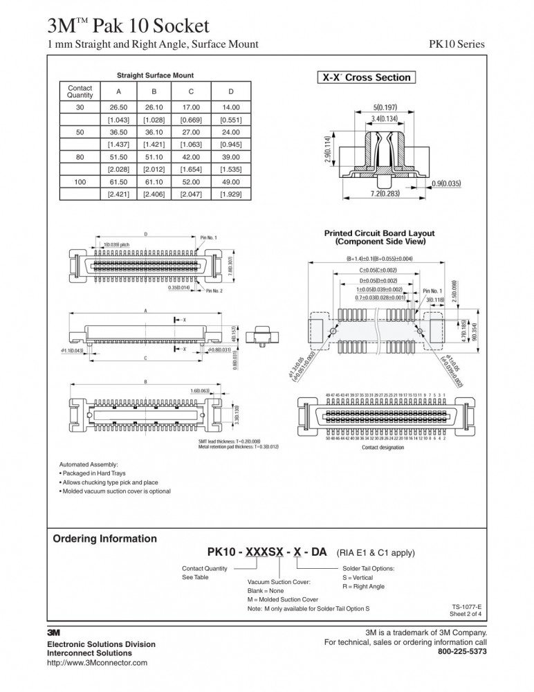 3M PK10 TS-1077 technical sheet page 2