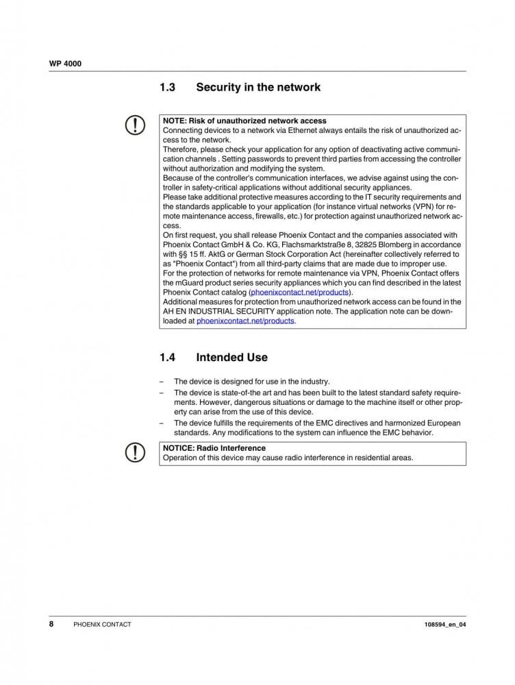 Phoenix Contact WP 4070-WVRS manual page 8