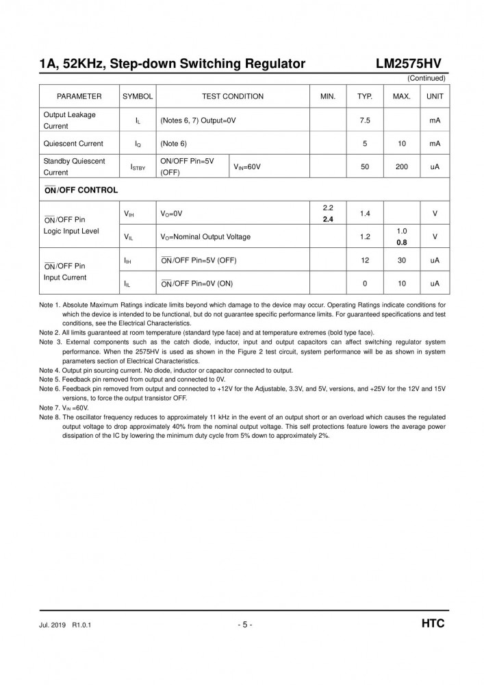 LM2575HV datasheet page 5
