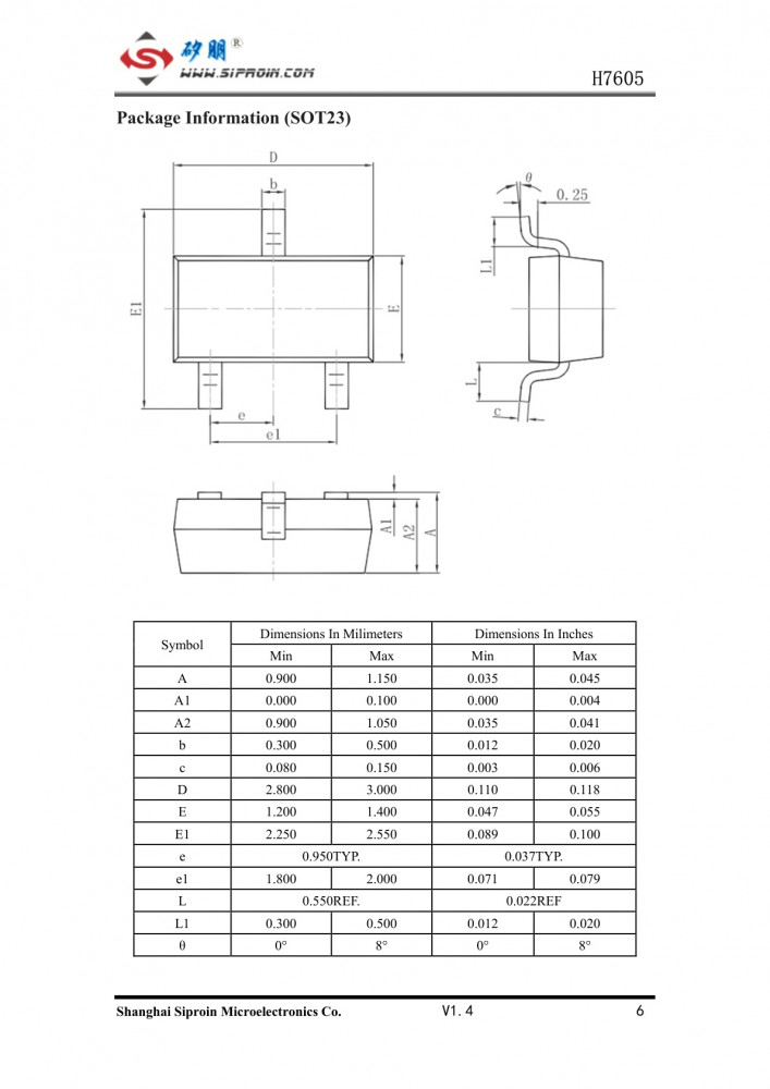 H7605 datasheet page 6