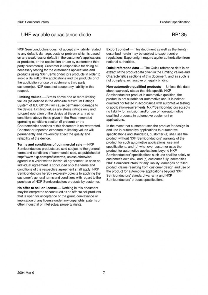 BB135 datasheet page 7