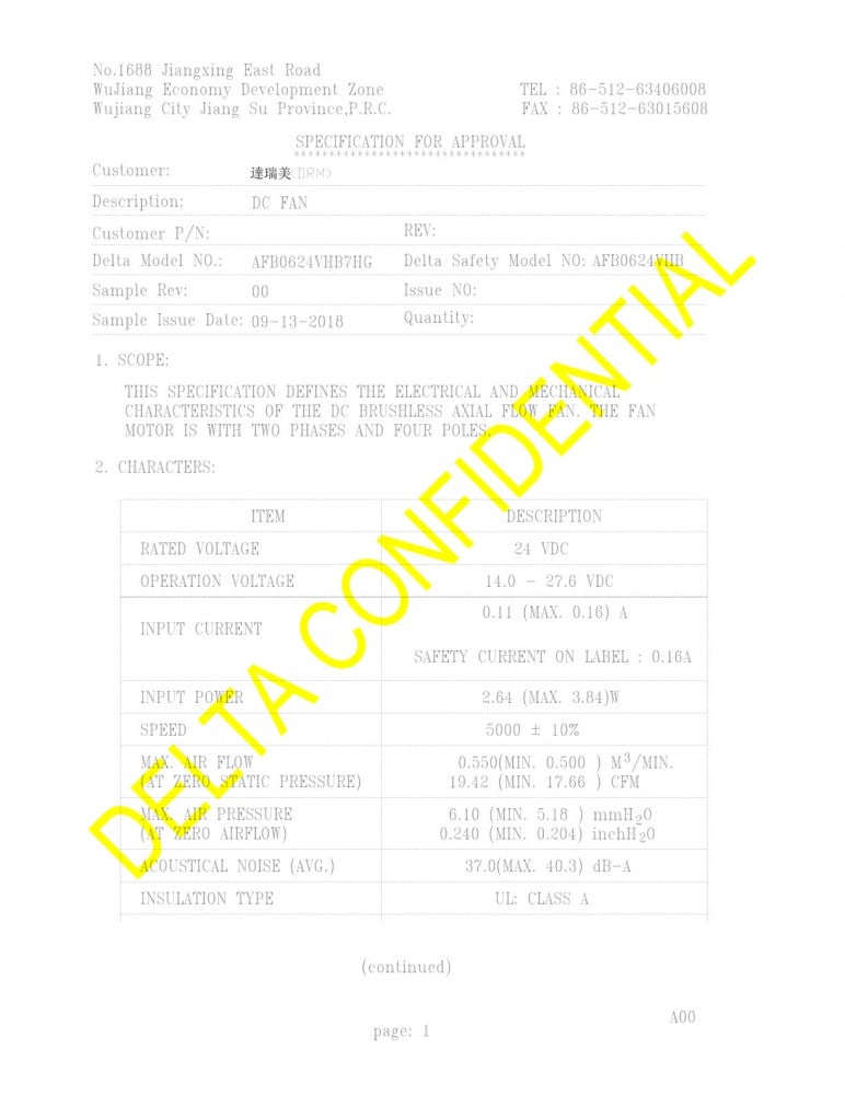 AFB0624VHB7HG specification page 3