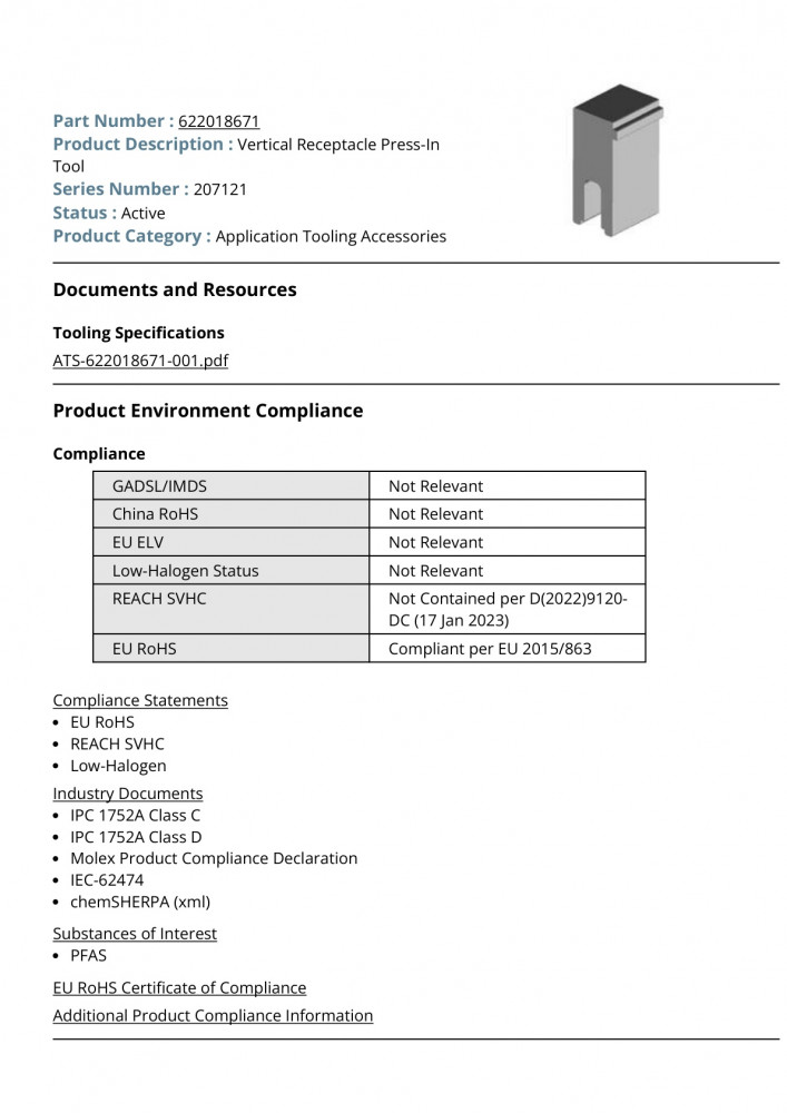 Tooling document page 1