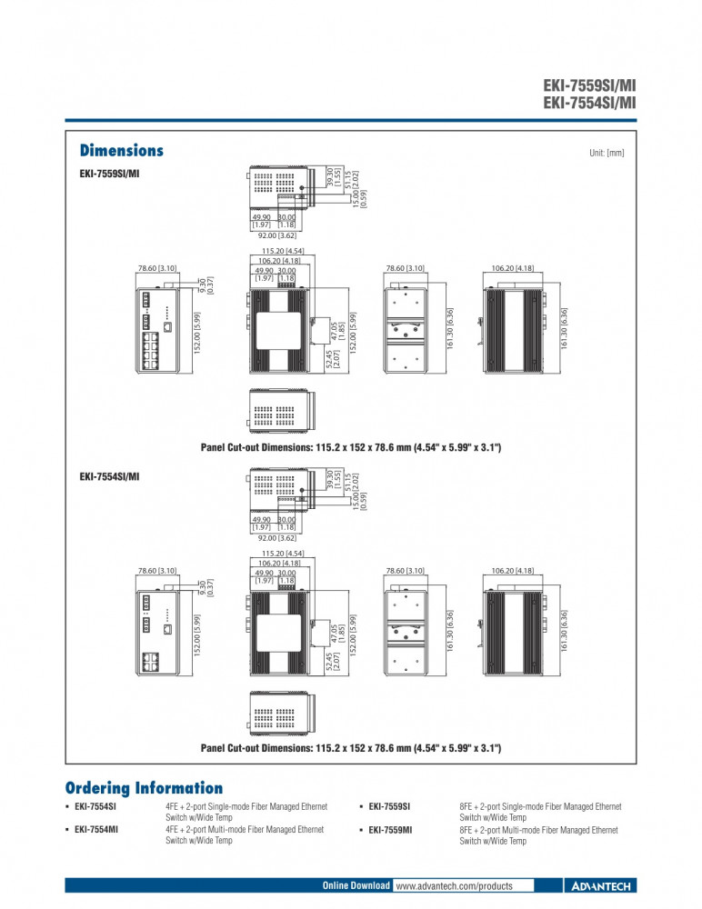 EKI-7559SI family datasheet page 2