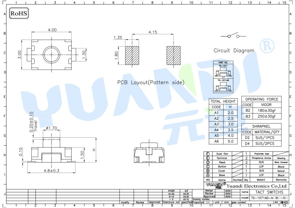 TS-1071AD-A1B2-D4 technical document page