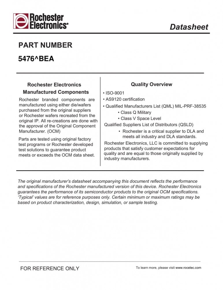 5476/BEA datasheet page 1