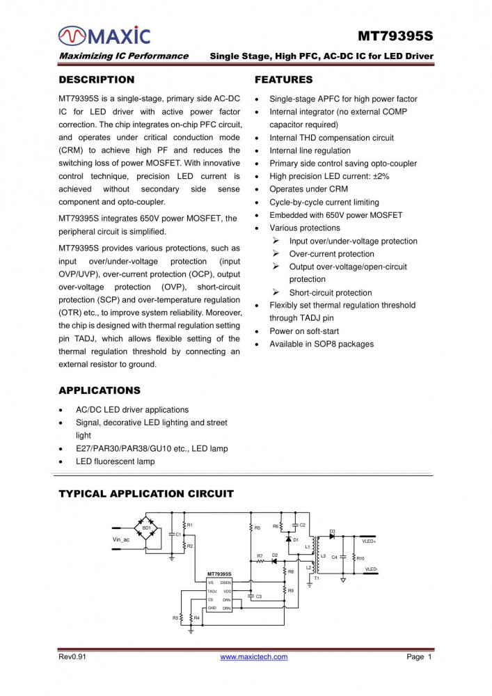MT79395S technical document preview