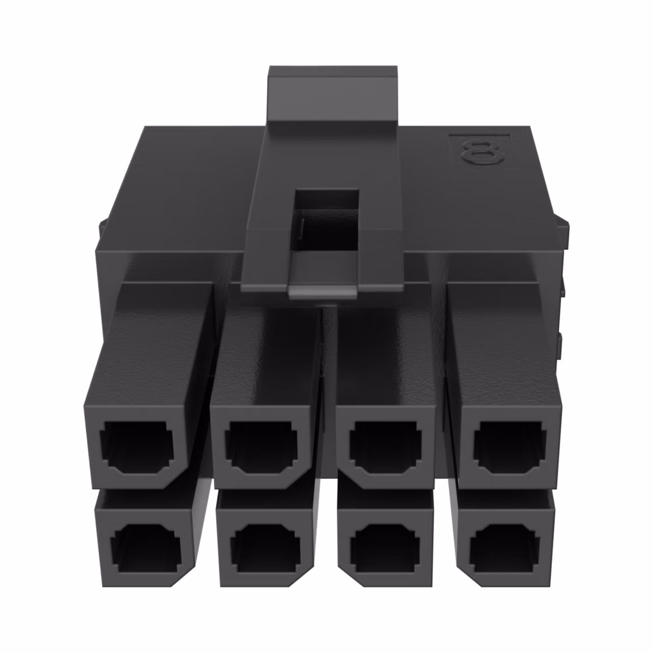 Micro-Fit+ Receptacle Housing, Dual Row, 8 Circuits, UL 94V-0, Low-Halogen, Black for sale