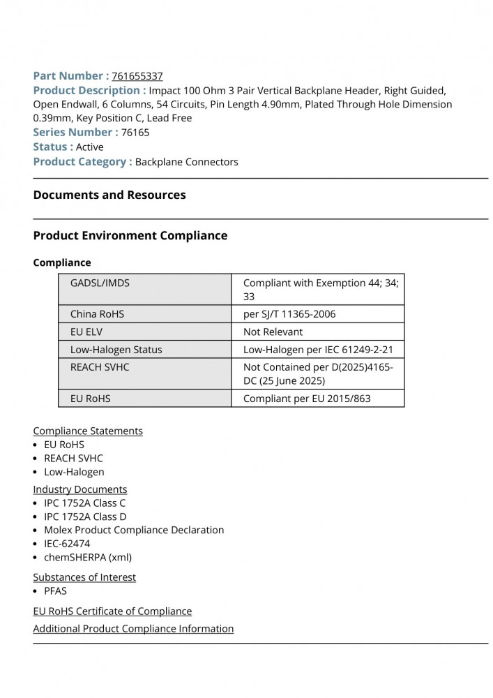 Product document page 1
