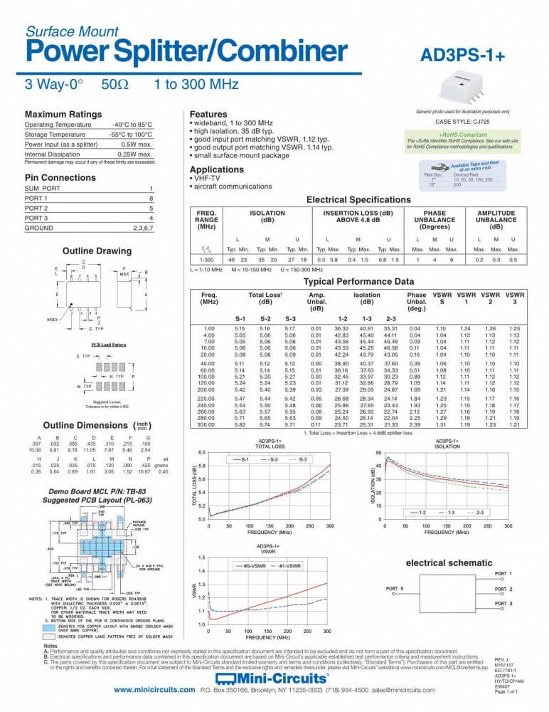 AD3PS-1+ Mini-Circuits technical document preview