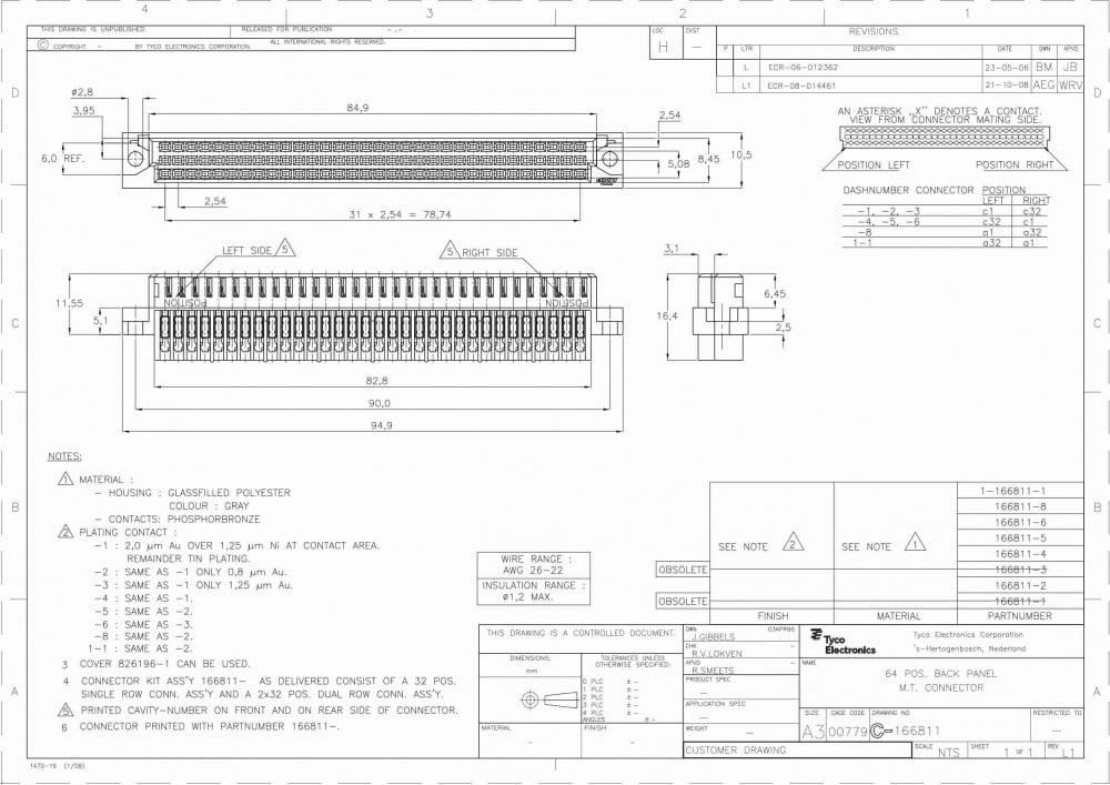 TE Connectivity 166811-5 technical drawing preview