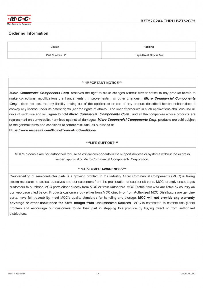 BZT52C39-TP datasheet page 4