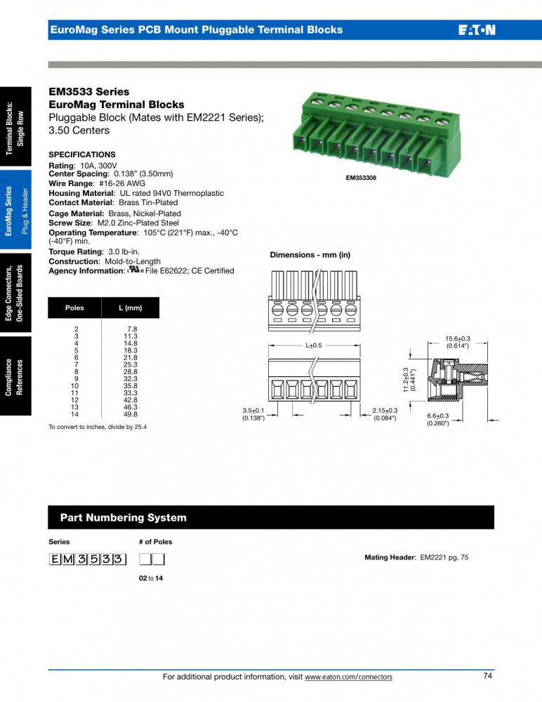 EATON EM3533 Series technical document preview