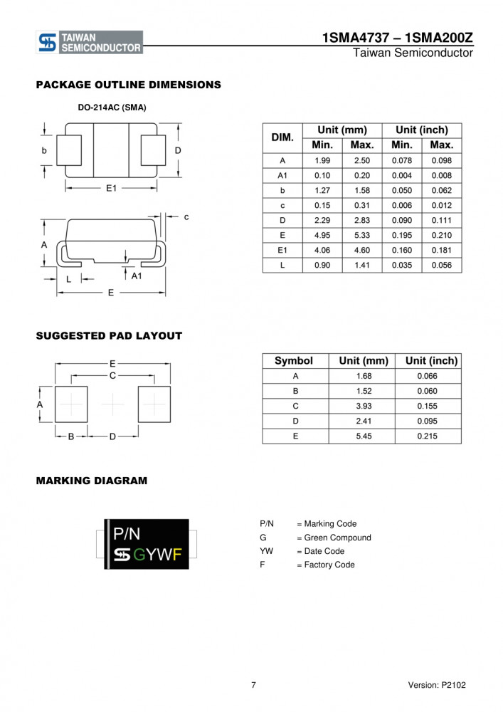 Taiwan Semiconductor Zener diode datasheet page 7