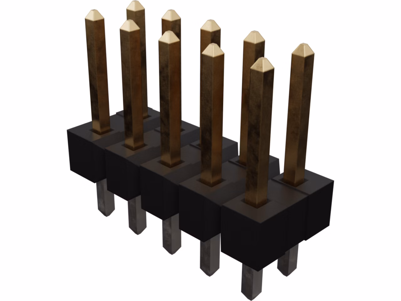 C-Grid Header, 2.54mm Pitch, Through Hole, Dual Row, Vertical, 10 Circuits, 0.75µm Gold (Au) Plating, Tray Packaging, Lead-Free for sale