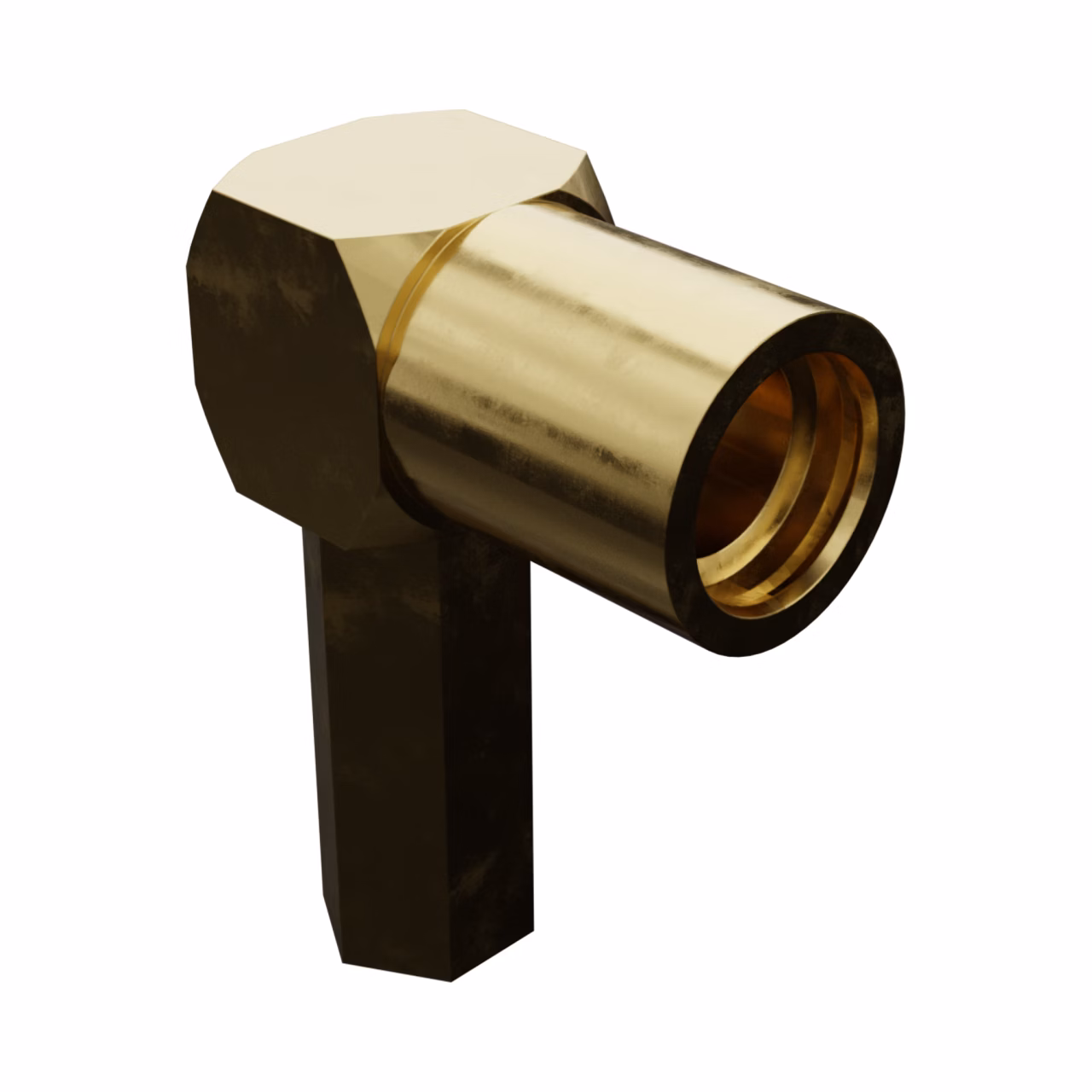 MMCX Jack, Right-Angle, Crimp, RG-178 and RG-196 Cable, Brass Body, Gold (Au) Plated, Tray, 50 Ohms for sale