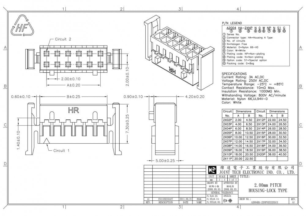 A2004HA-2X03PN0WNPNS1G technical document preview