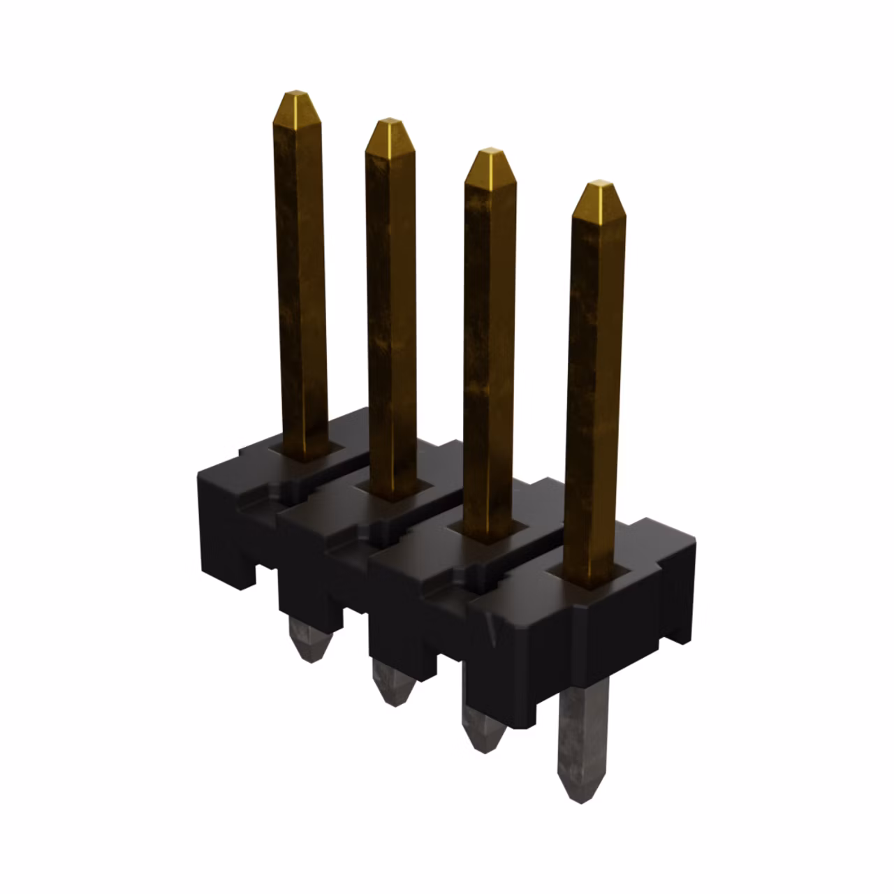KK 396 Breakaway Header, Vertical, 4 Circuits, 0.76µm Gold (Au) Selective Plating for sale