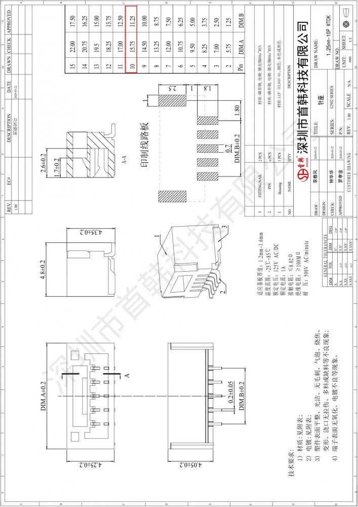 1.25-10P WTDK specification page 1