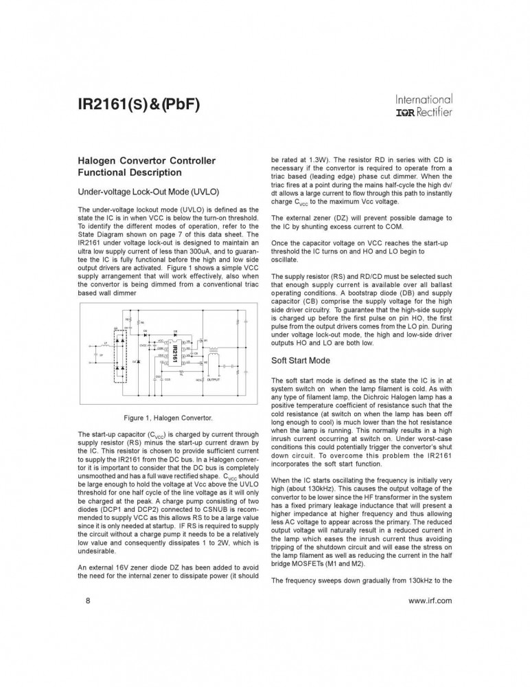 IR2161PBF datasheet page 8