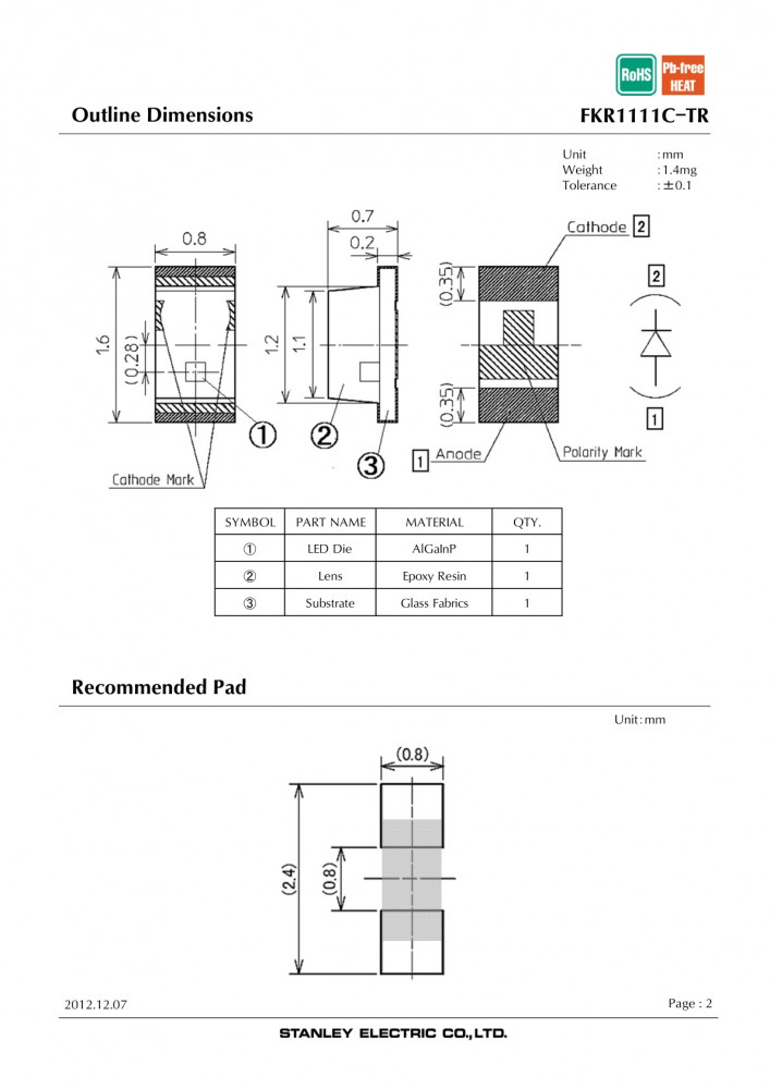 FKR1111C technical document page 2