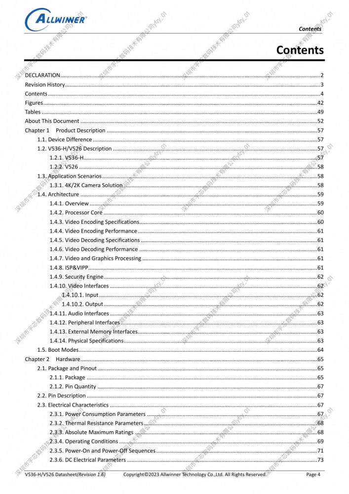 V536-H datasheet page 4