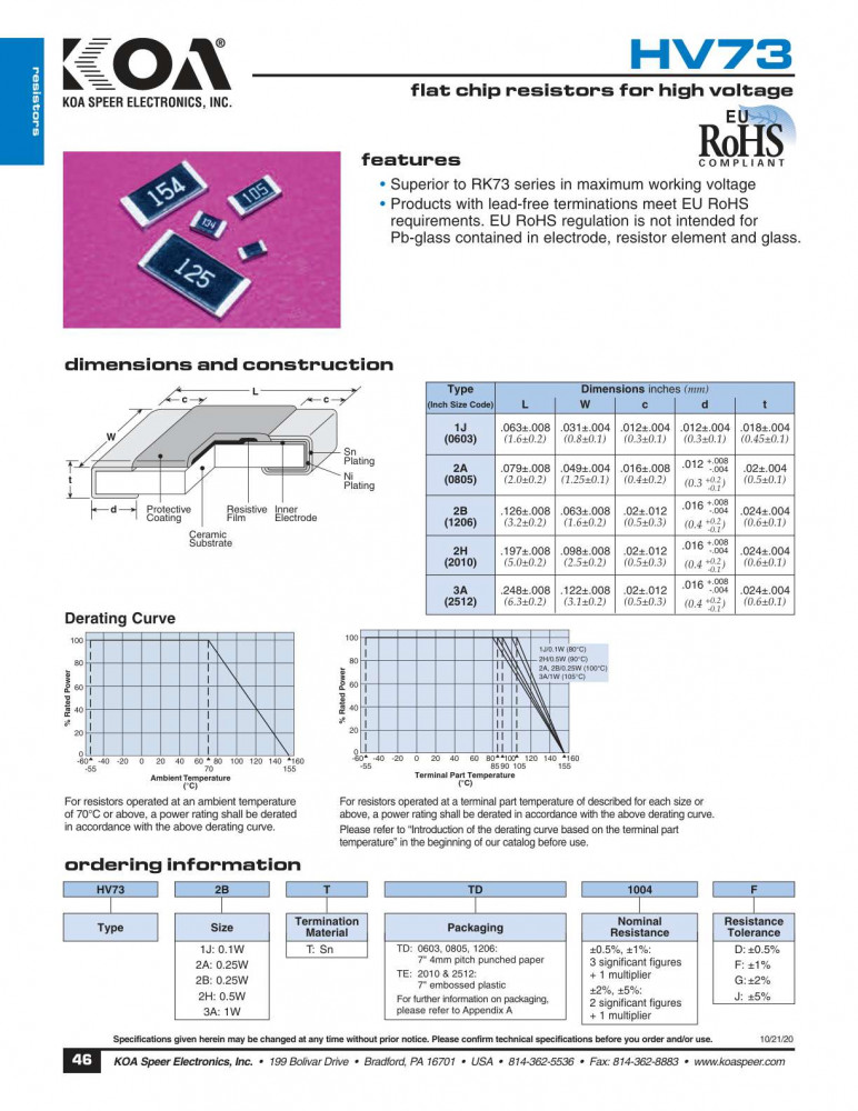 HV732H series technical document page 1