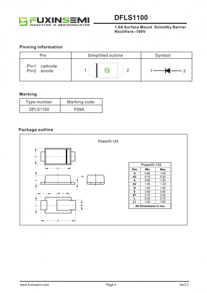 DFLS1100 technical document page 3