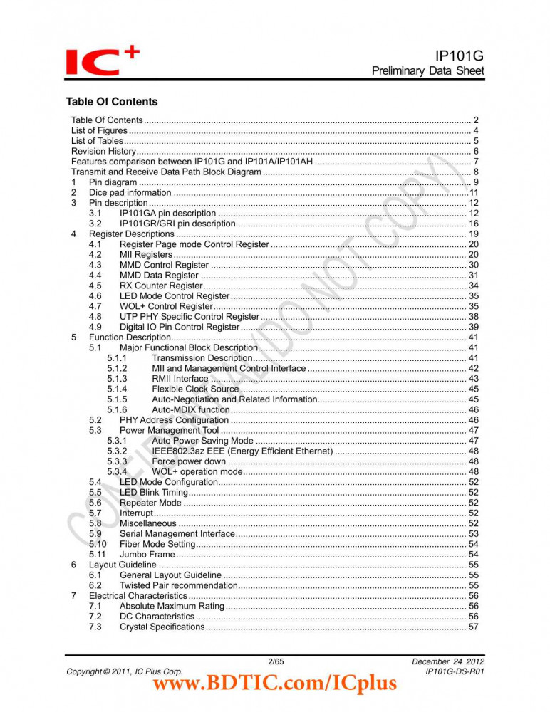 IP101GA datasheet page 2