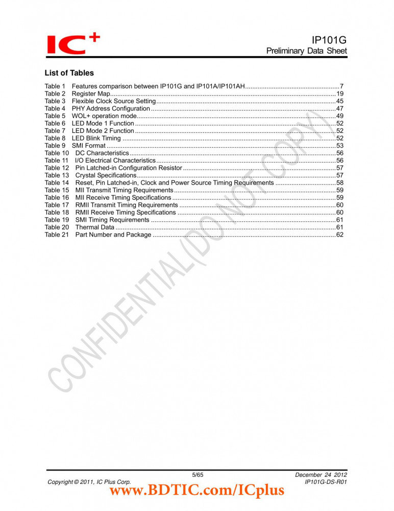 IP101GA datasheet page 5