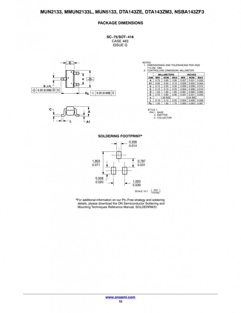 MMUN2133LT1G datasheet page 10